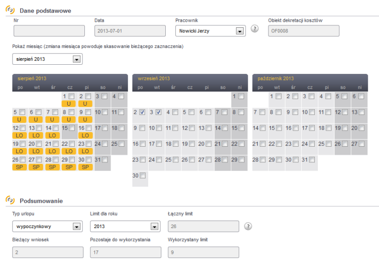 Zarządzanie wnioskami urlopowymi w BeeOffice | All for One Poland