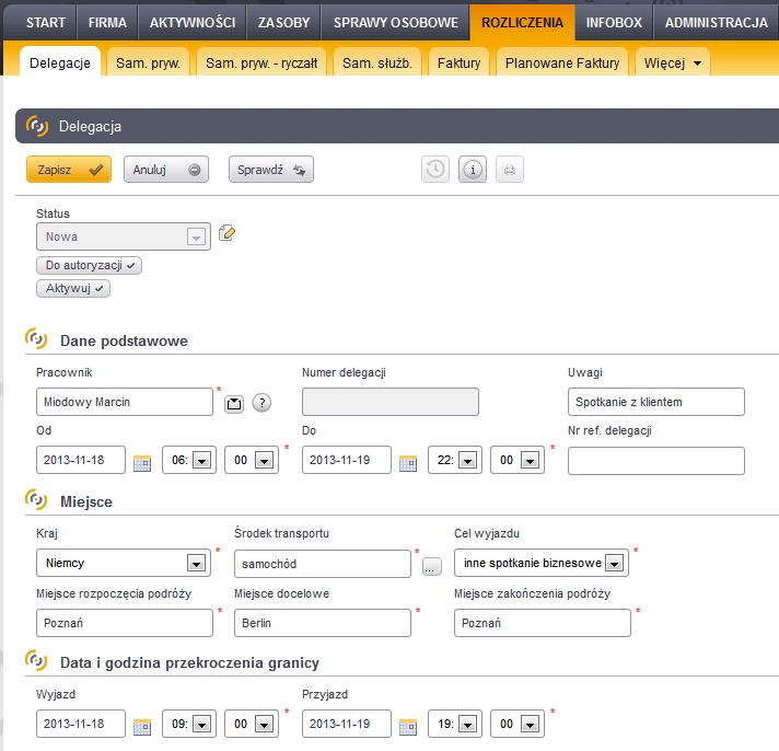 Rozliczanie delegacji w BeeOffice | All for One Poland
