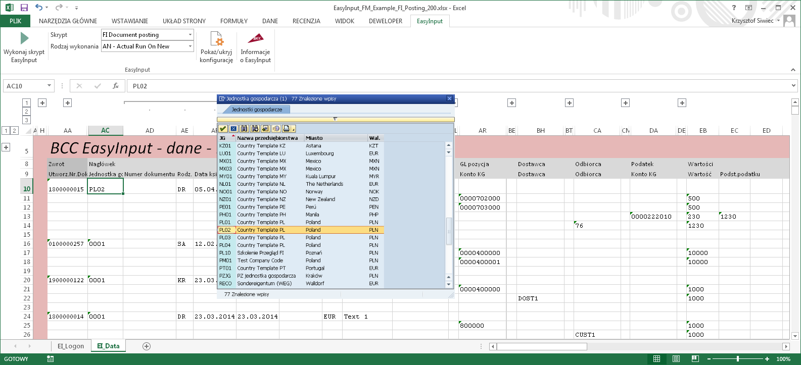 EasyInput: Dane z Excela prosto do SAP | All for One Poland