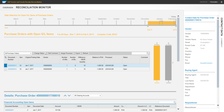 Reconciliation of invoices with receipts supported by SAP HANA | All ...