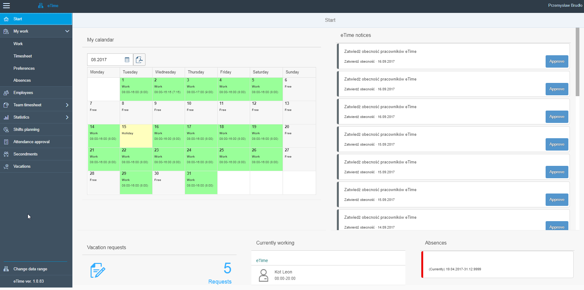 E-TIME: a new approach to working time management | All for One Poland