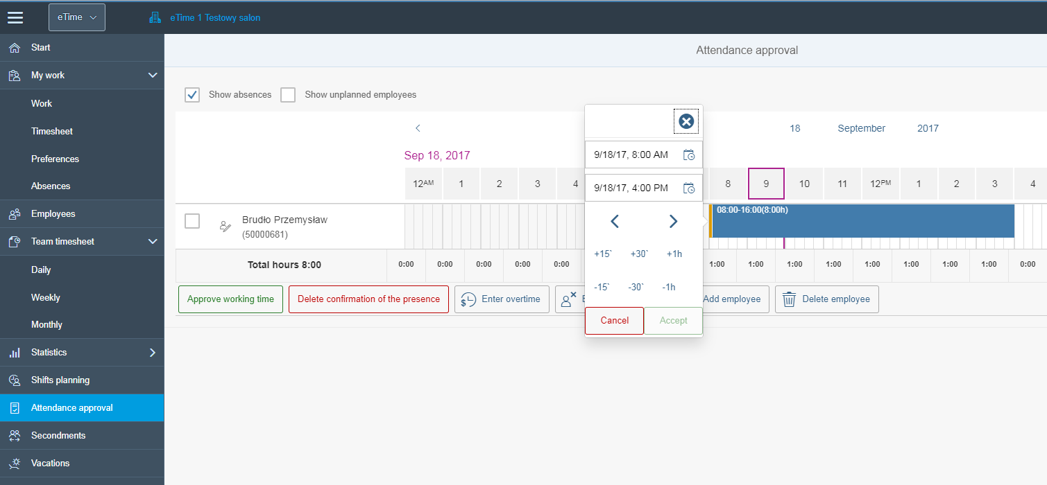 E-TIME: a new approach to working time management | All for One Poland