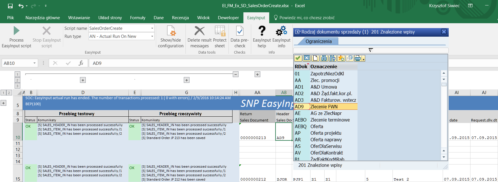 All for One EasyInput | SAP integration with MS Excel