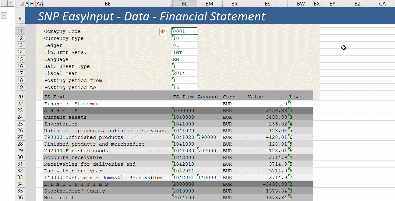 Integracja SAP i MS Excel | EasyInput | All for One Poland